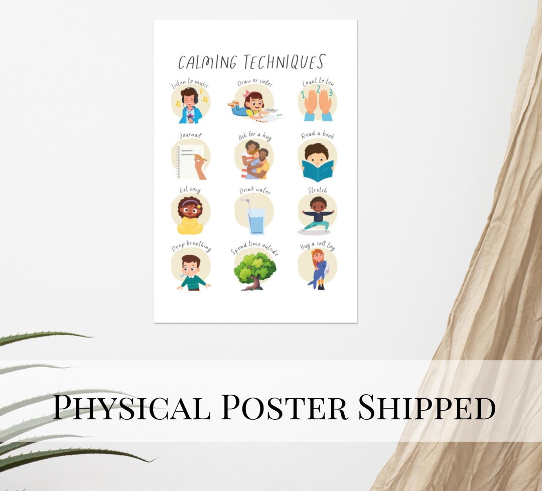 Calming Technique Poster Feelings Chart Emotions Calming Corner ...