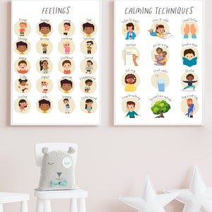 Feelings Chart Emotions Poster Calming Corner Classroom Emotions Chart ...