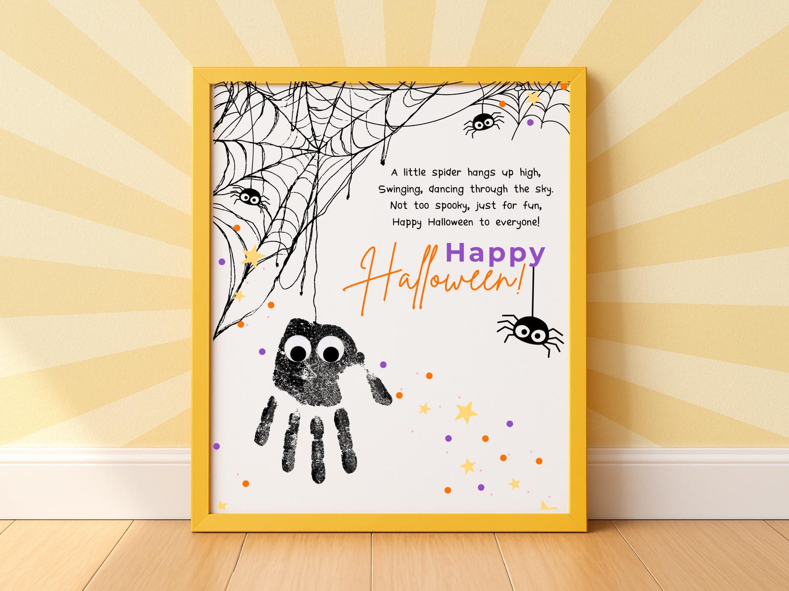 Halloween Spider Handprint Craft Printable | Kids Handprint Art ...