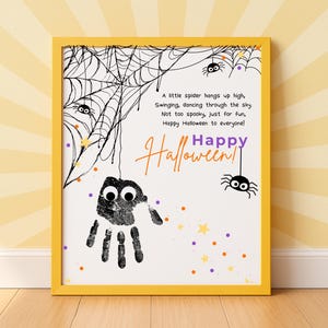 Halloween Spider Handprint Craft Printable | Kids Handprint Art ...