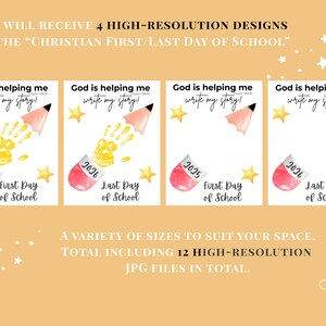 Christian First Day of School Handprint Printable Back to School ...