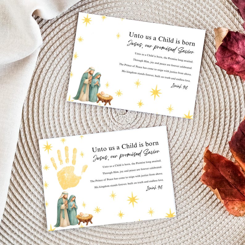 Christian Christmas Nativity Poem Handprint Printable Bible Verse Jesus ...