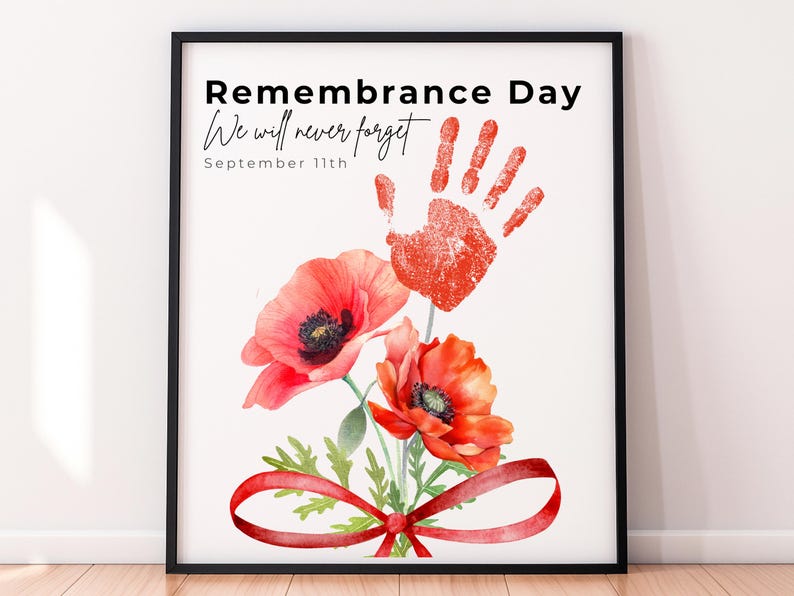 9/11 Remembrance Day Handprint Printable | Patriot Day Craft for Kids ...