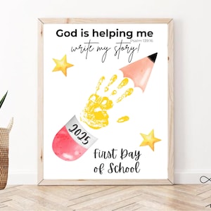 Christian First Day of School Handprint Printable Back to School ...