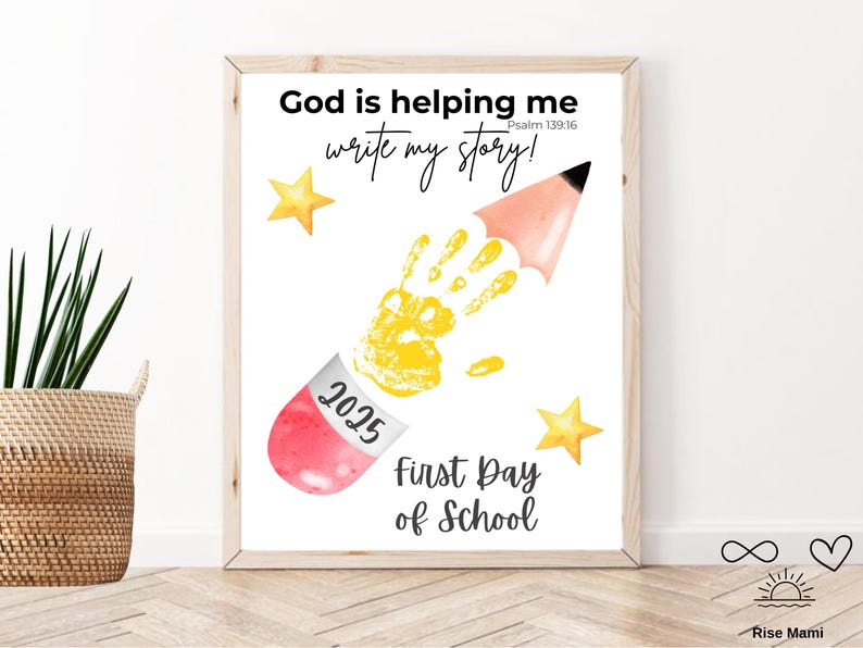 Christian First Day of School Handprint Printable Back to School ...