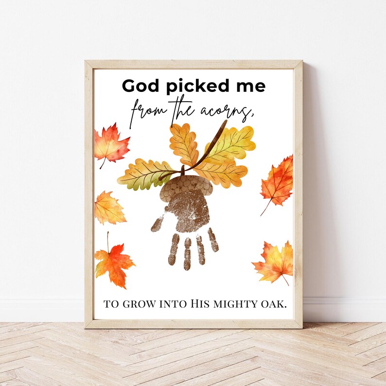 Christian Fall Handprint Craft Bundle | Autumn Printable Kids Sunday ...