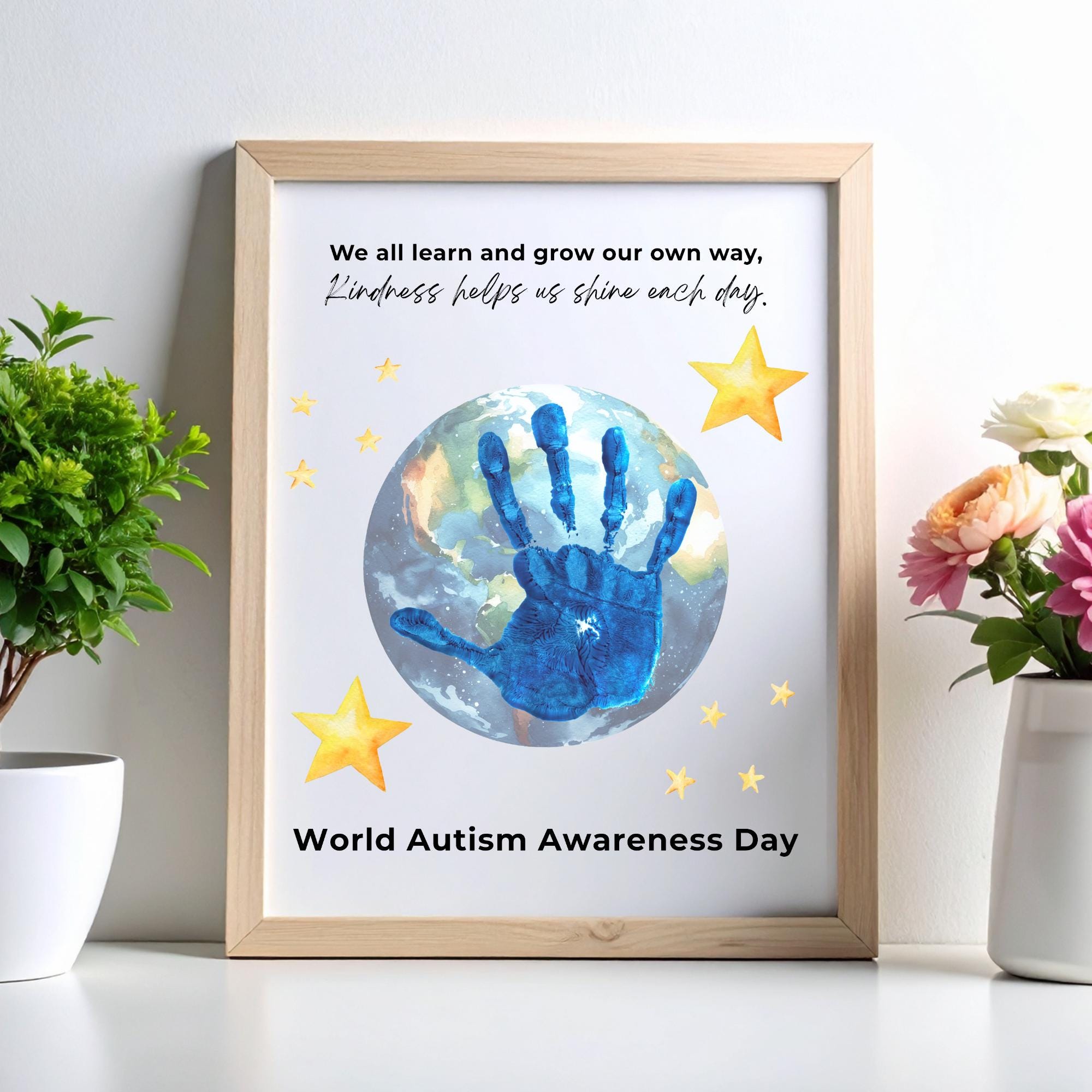 Autism Awareness Handprint Craft Printable | World Autism Awareness Day ...