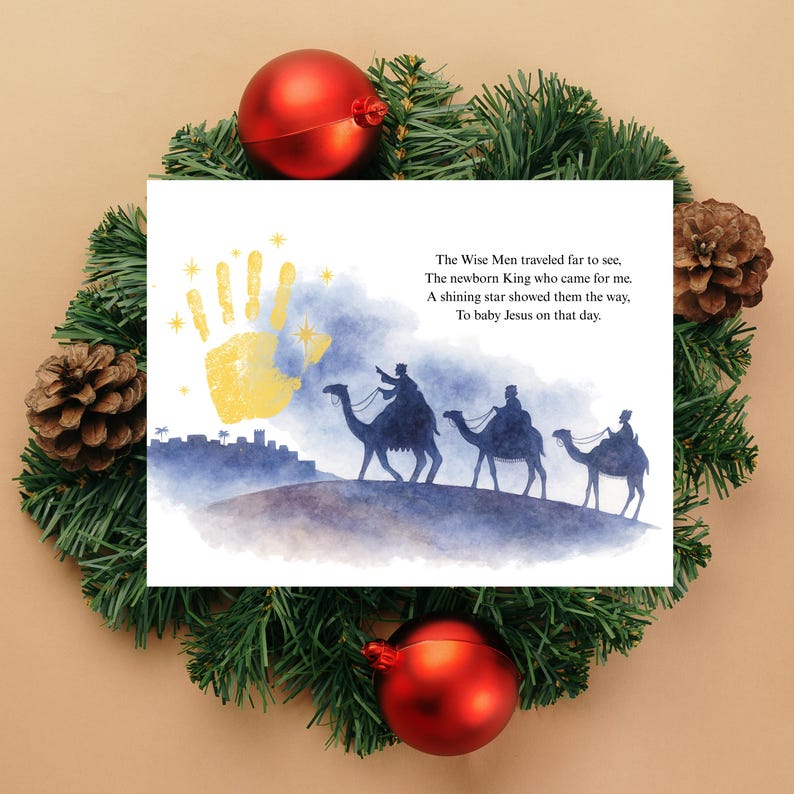 Three Wise Men Handprint Craft Printable, Christian Christmas Kids ...