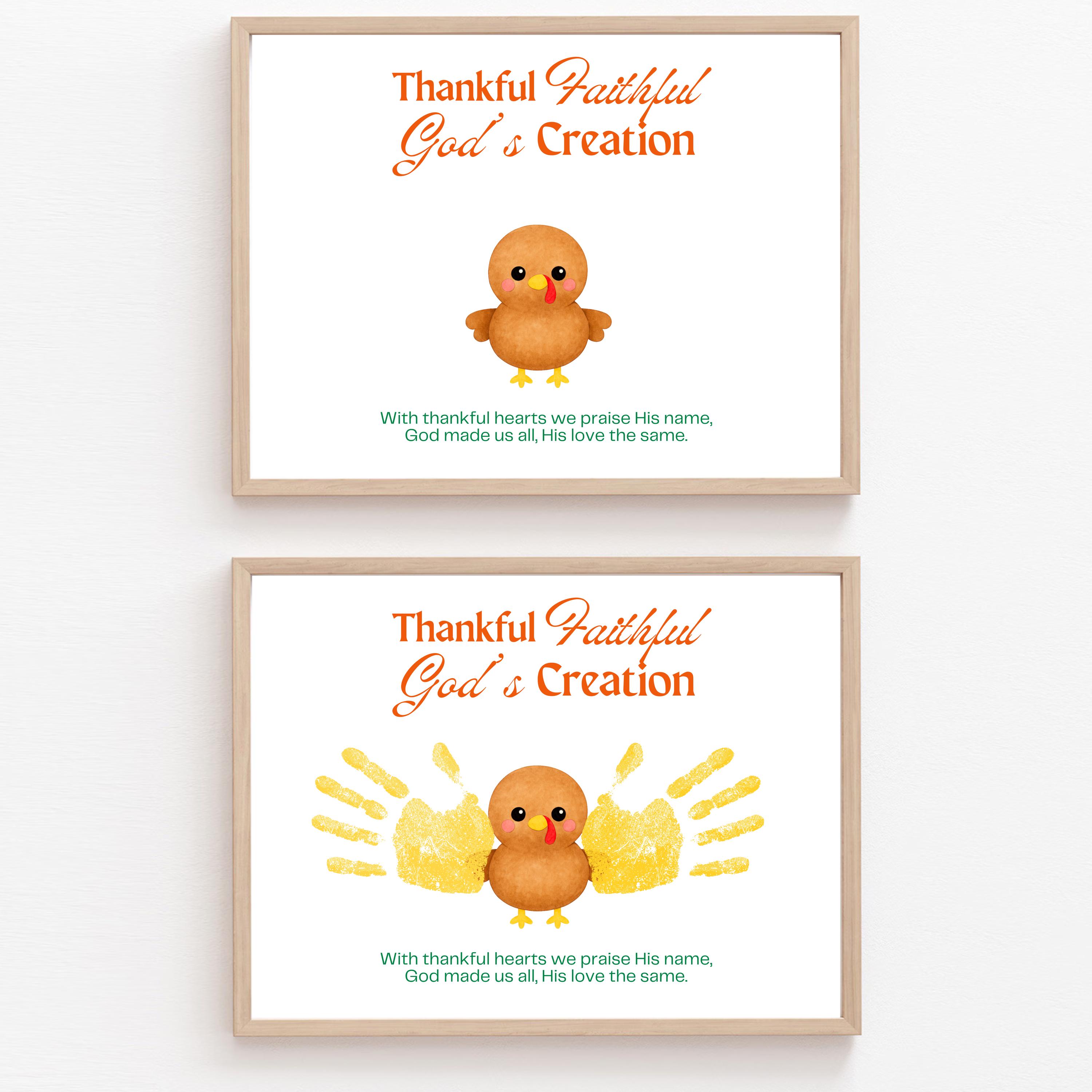 Christian Thanksgiving Turkey Handprint Craft Printable Faith-based ...