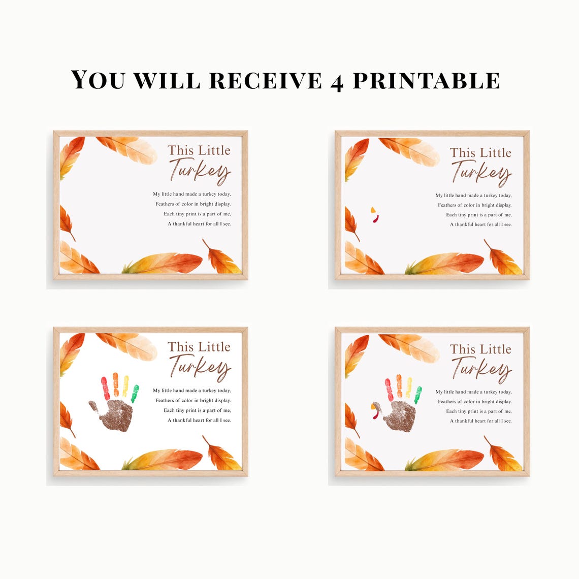 Thanksgiving Turkey Craft Kids Activity Little Turkey Handprint Craft ...