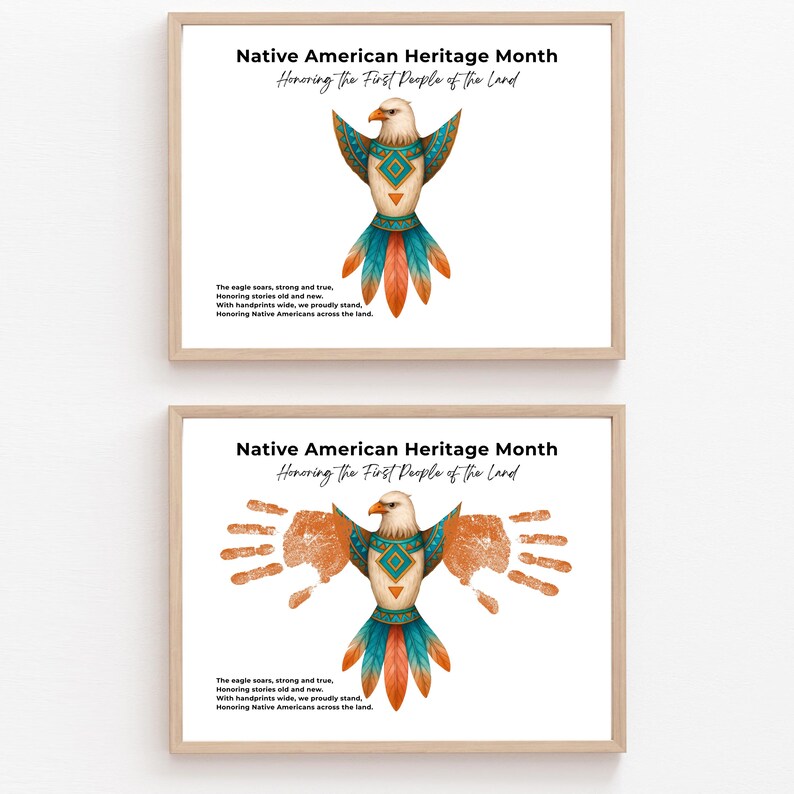 Native American Heritage Month Handprint Craft Poem Eagle Handprint ...