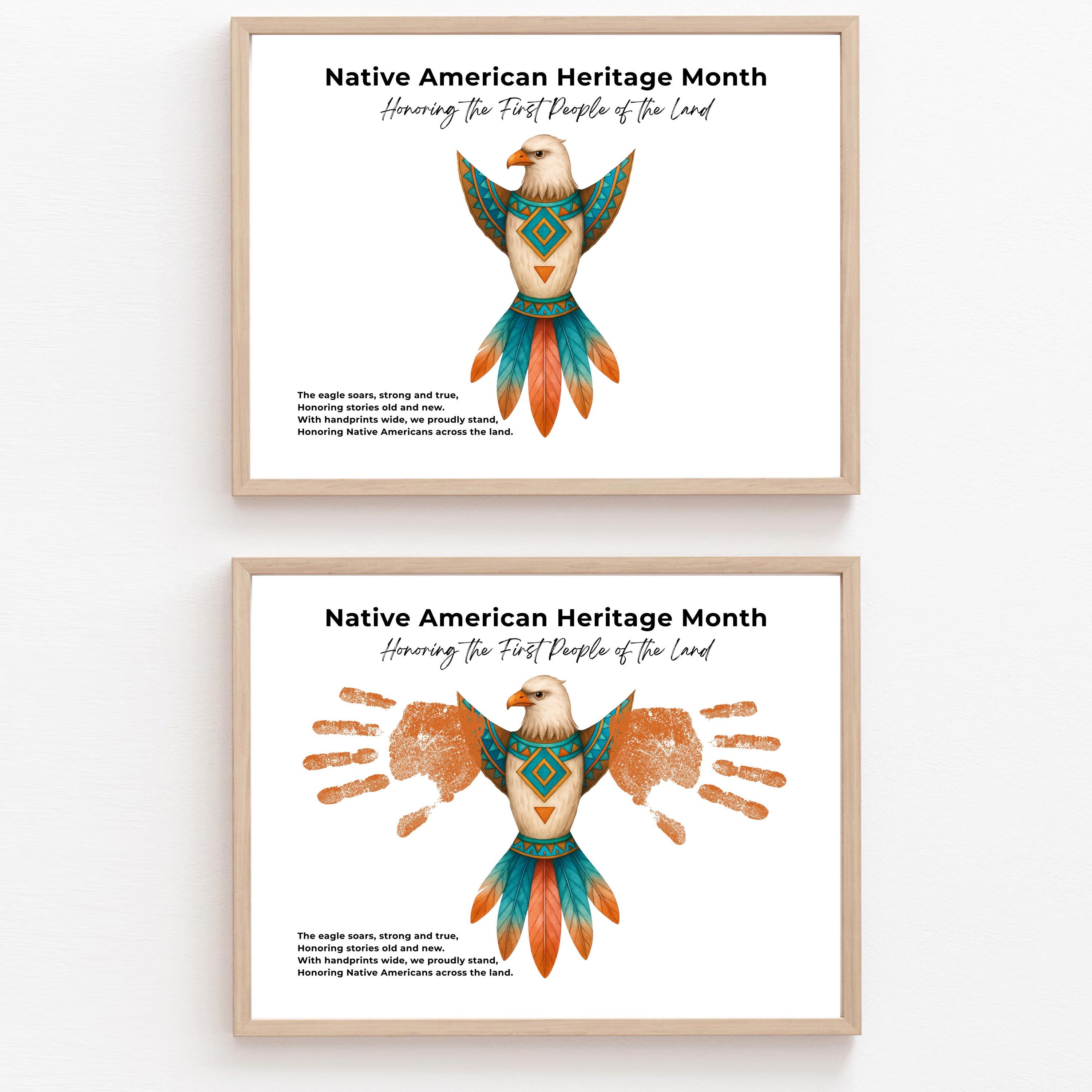 Native American Heritage Month Handprint Craft Poem Eagle Handprint ...