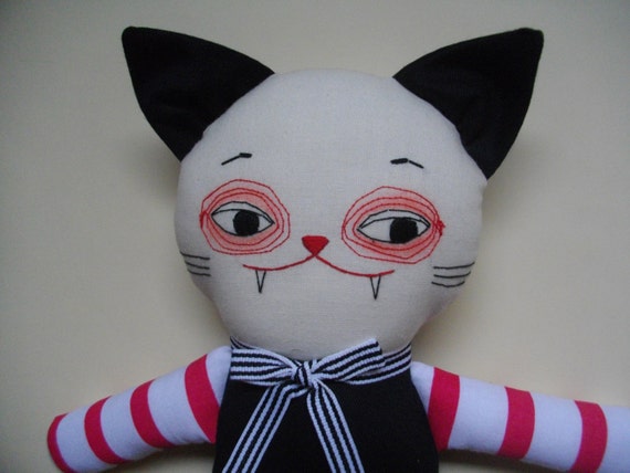 CAT MONSTER PLUSHIE Handmade soft toy monster cat plush toy | Etsy