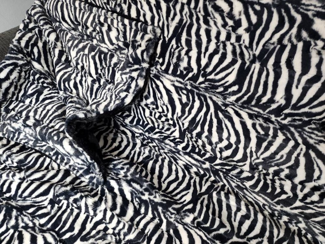Zebra Print XL Quillow Minky Lux and Premium Minky Zebra Pattern ...