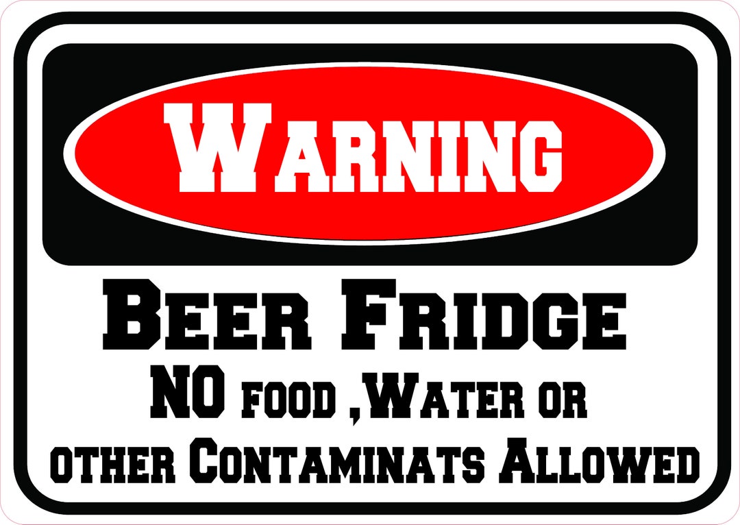 Beer Fridge Sticker Perfect for a Man Cave Garage Dorm and More - Etsy
