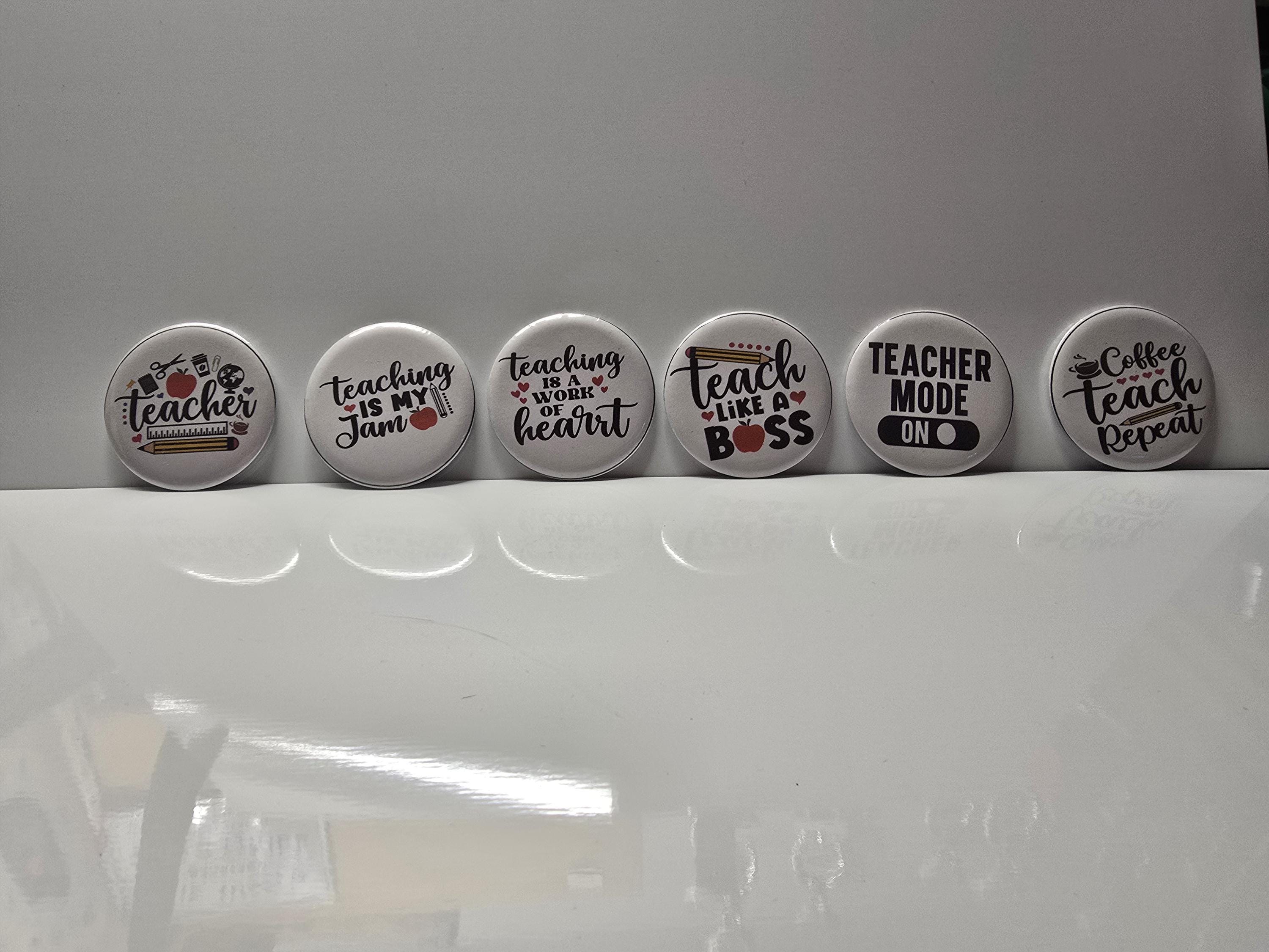 Teacher Appreciation Magnets Classroom Decorative Set 2.25" Round Set ...