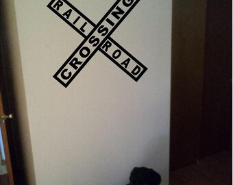 Railroad Crossing Decal - Etsy