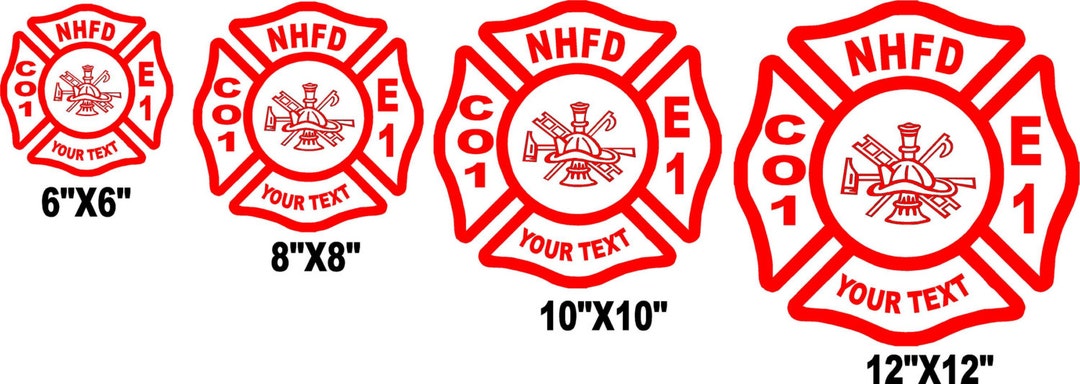 Fully Customizable Fire Fighter Dept Cross Decal , Station House to ...