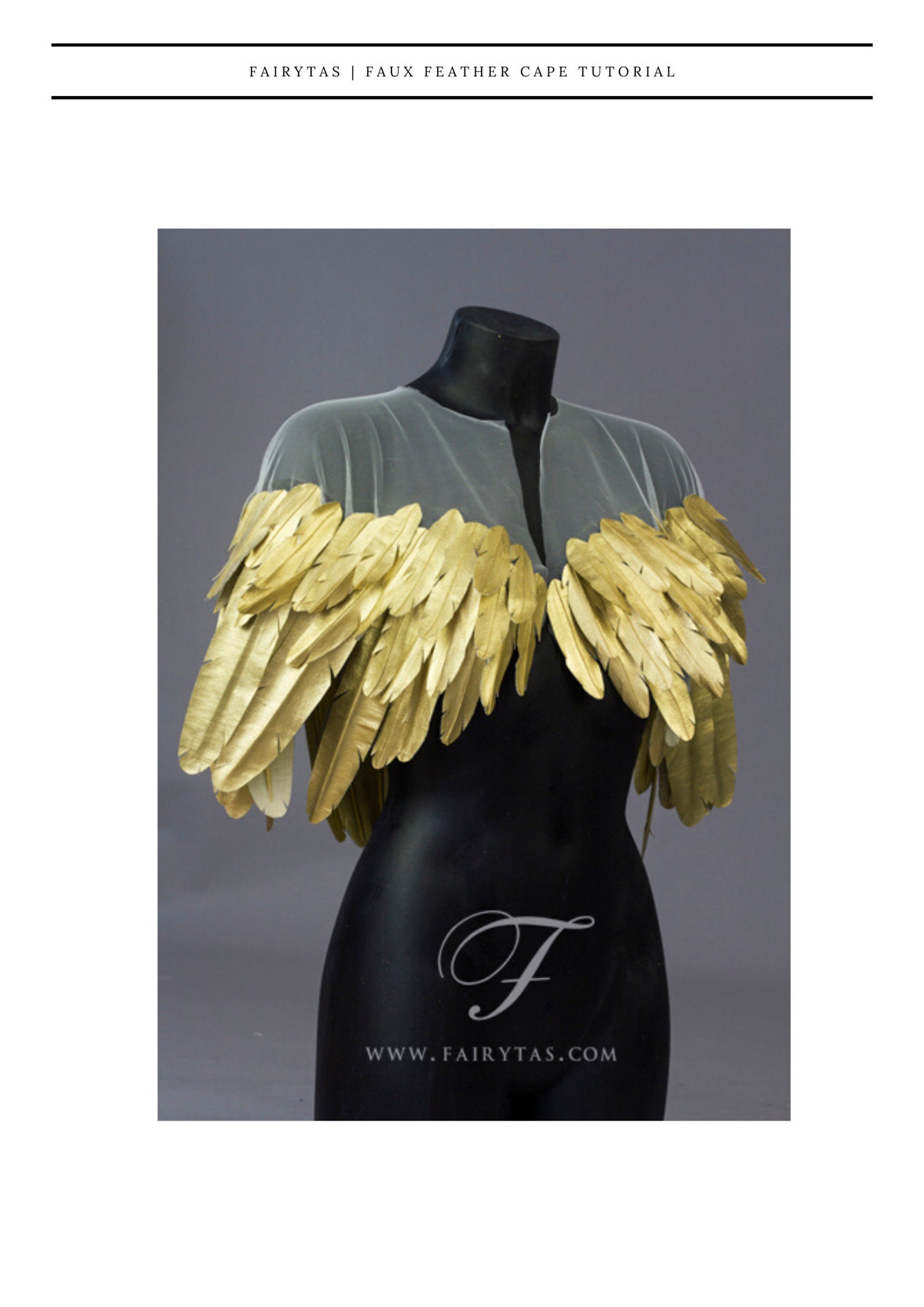 PDF - Instant Download - Faux Feather Cape Tutorial - Etsy