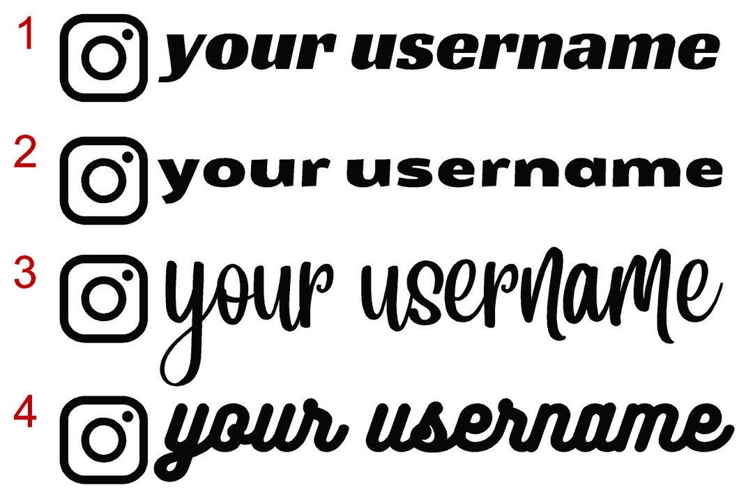 Social Media Handle Custom Decals - Etsy