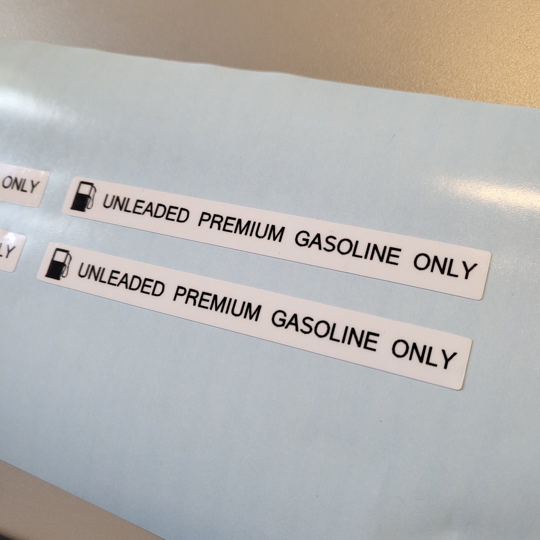 Unleaded Premium Gasoline Only Decal for 80-90's BMW - Etsy