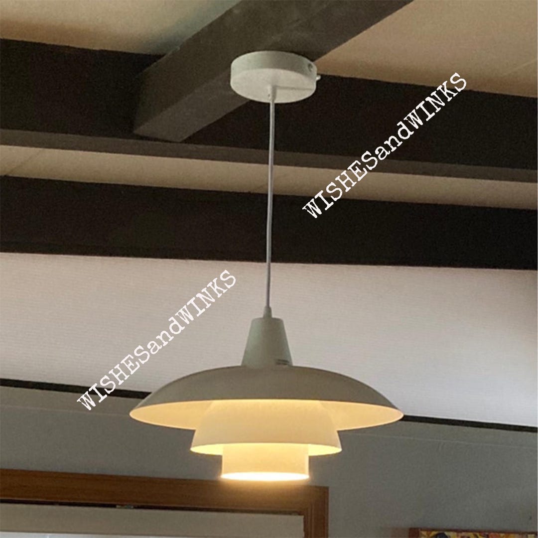 Scandinavian Style Pendant Light With Tiered Shade Detail, Perfect for ...