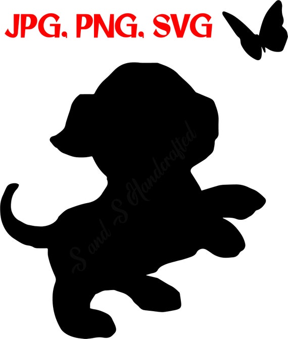 Puppy Dog Butterfly SVG PNG JPG Cut File for Htv and Vinyl | Etsy