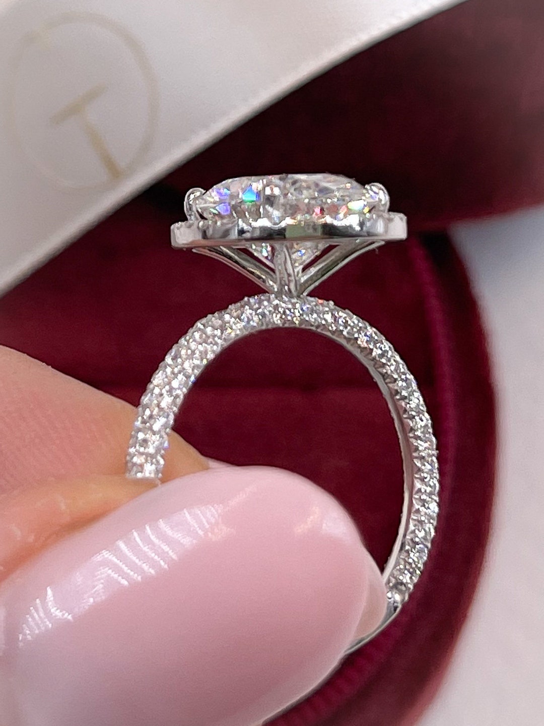 3.64 TCW Oval Cut Diamond All Around IGI Certificate Oval Halo ...