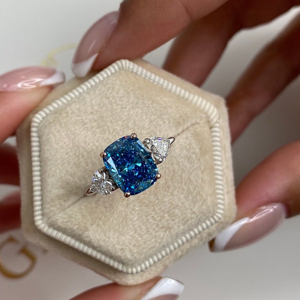 3 Stone Engagement - Etsy