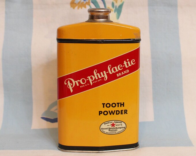 Pro-phy-lac-tic Tooth Powder Tin, Dental Tin, Vintage - Etsy