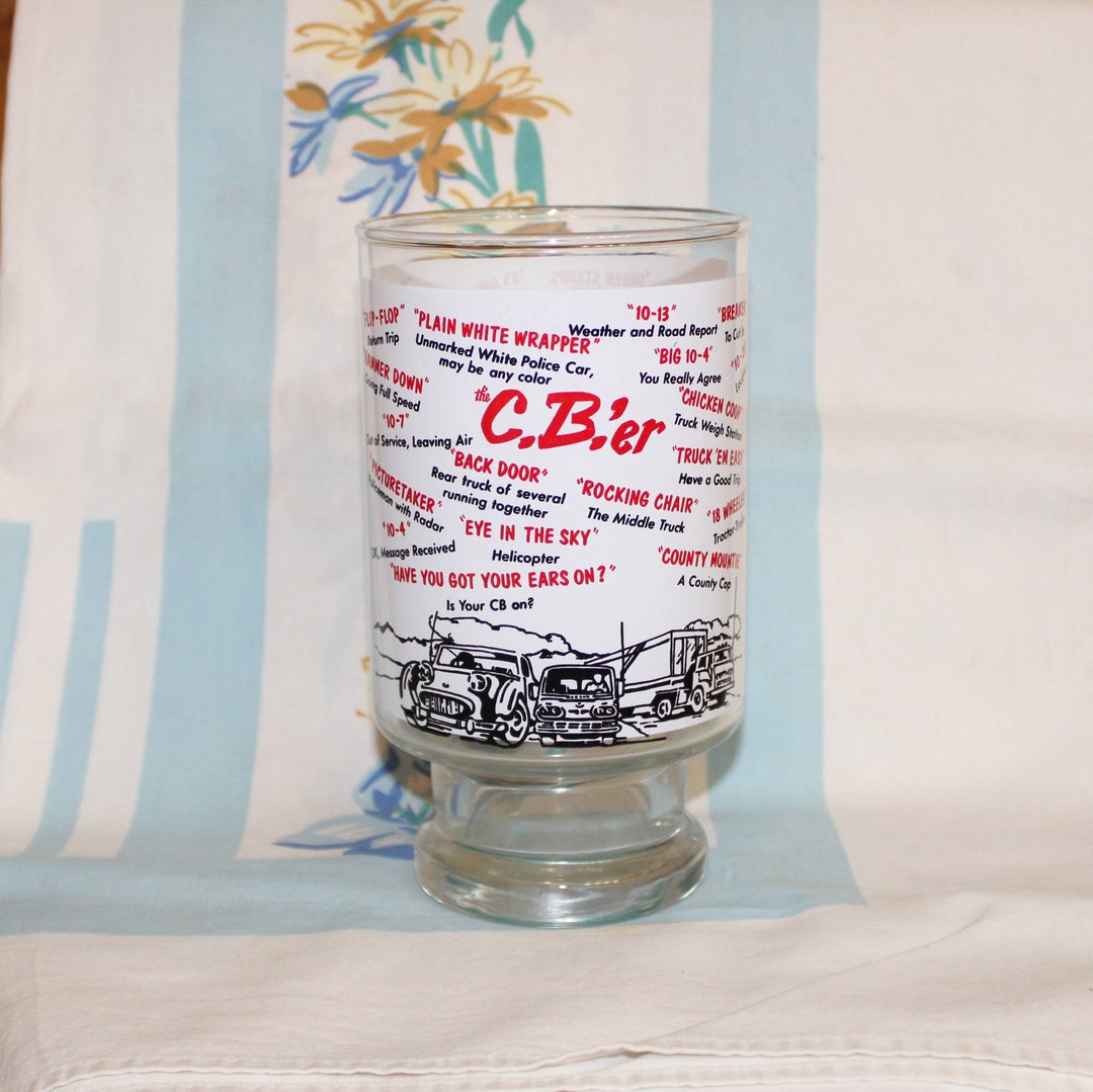 Beer Mug CB Talk Glass Large Glass Large Beer Glass 1970s - Etsy