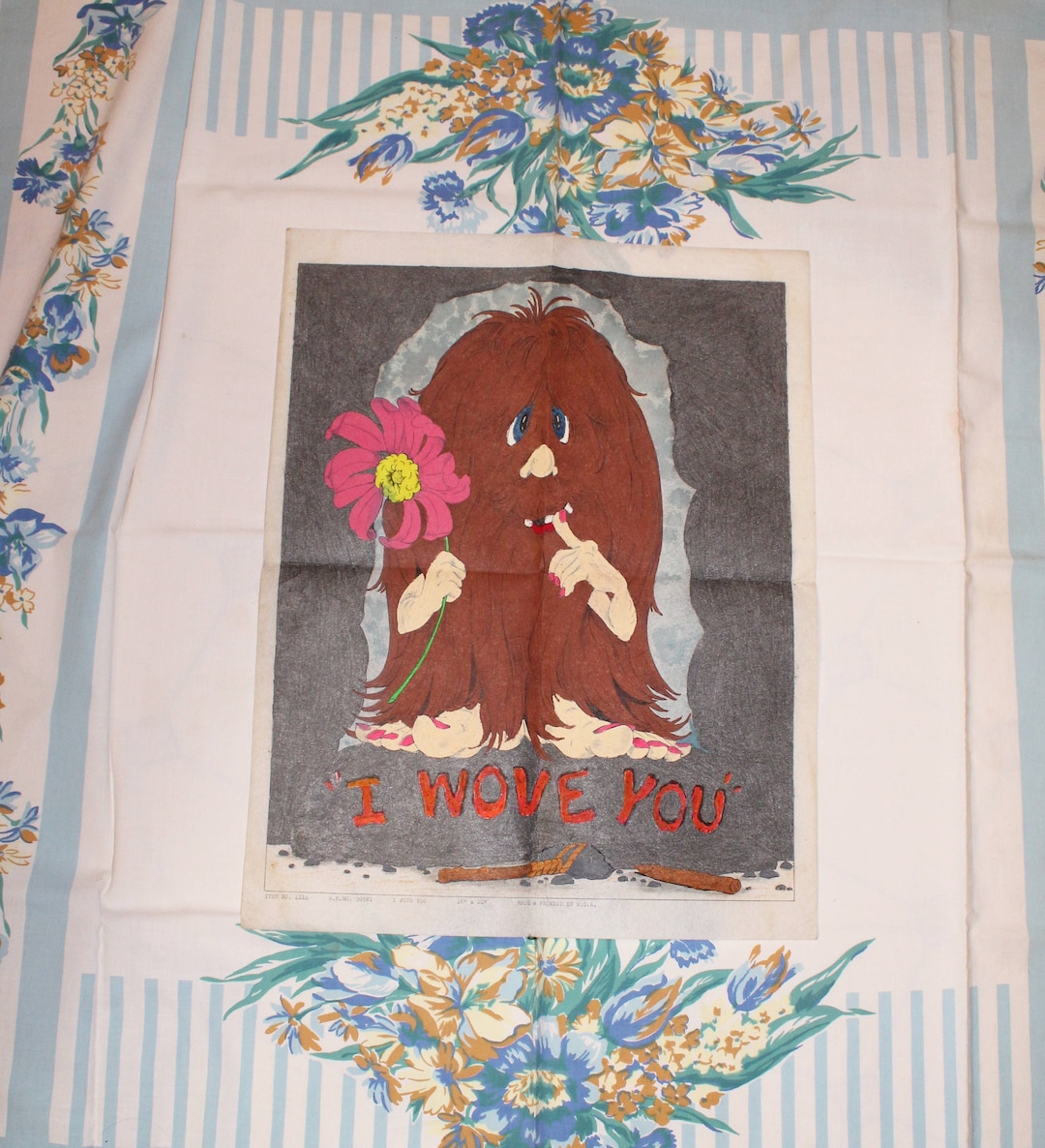 Artex Painting, Artex Liquid Embroidery, Monster Painting, 1970s - Etsy