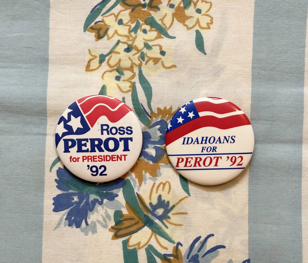 Ross Perot Buttons, Political Buttons, Ross Perot Pins, 1992 - Etsy