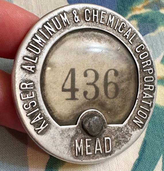 Worker Badge, Kaiser Aluminum Worker Badge, Steel Wor… - Gem