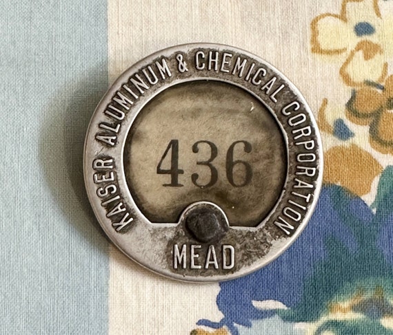 Worker Badge, Kaiser Aluminum Worker Badge, Steel Wor… - Gem