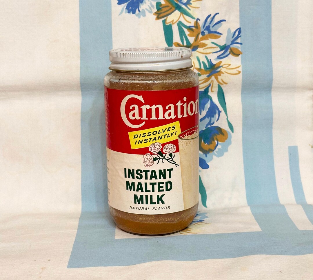 Carnation Malted Milk Jar, Instant Malted Milk Container, 1950s - Etsy