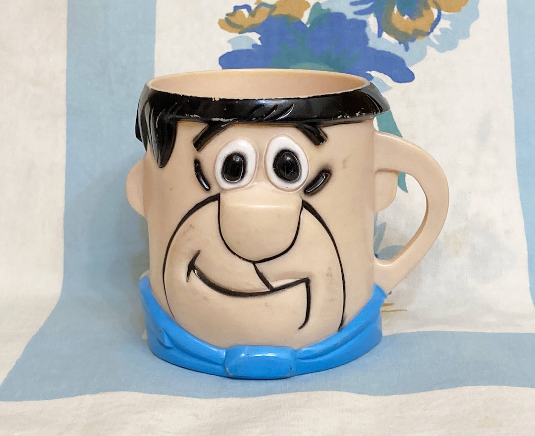 Fred Flintstone Cup, Childs Flintstones Mug, Flintstones Vitamins, 1969 ...