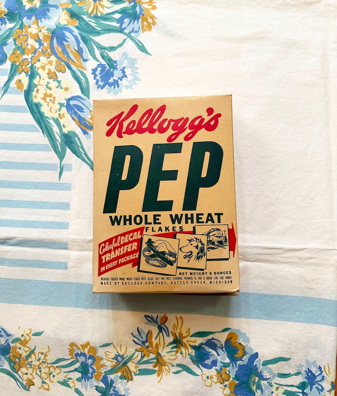 Kellogg's Pep Cereal Box, Full Cereal Box With Prize, Pep Cereal Box ...