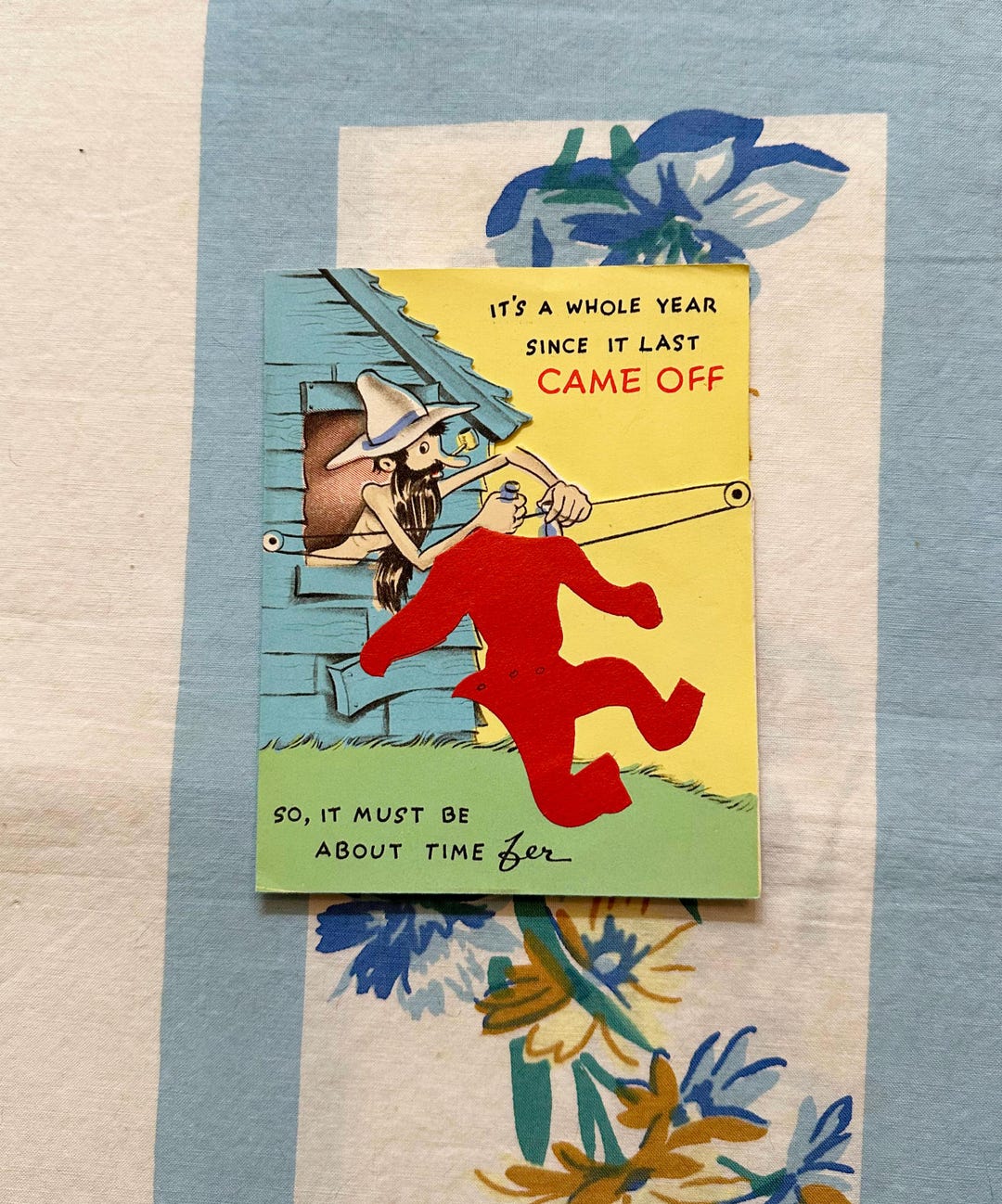 Birthday Card, Hillbilly Birthday Card, Long Johns Birthday Card ...