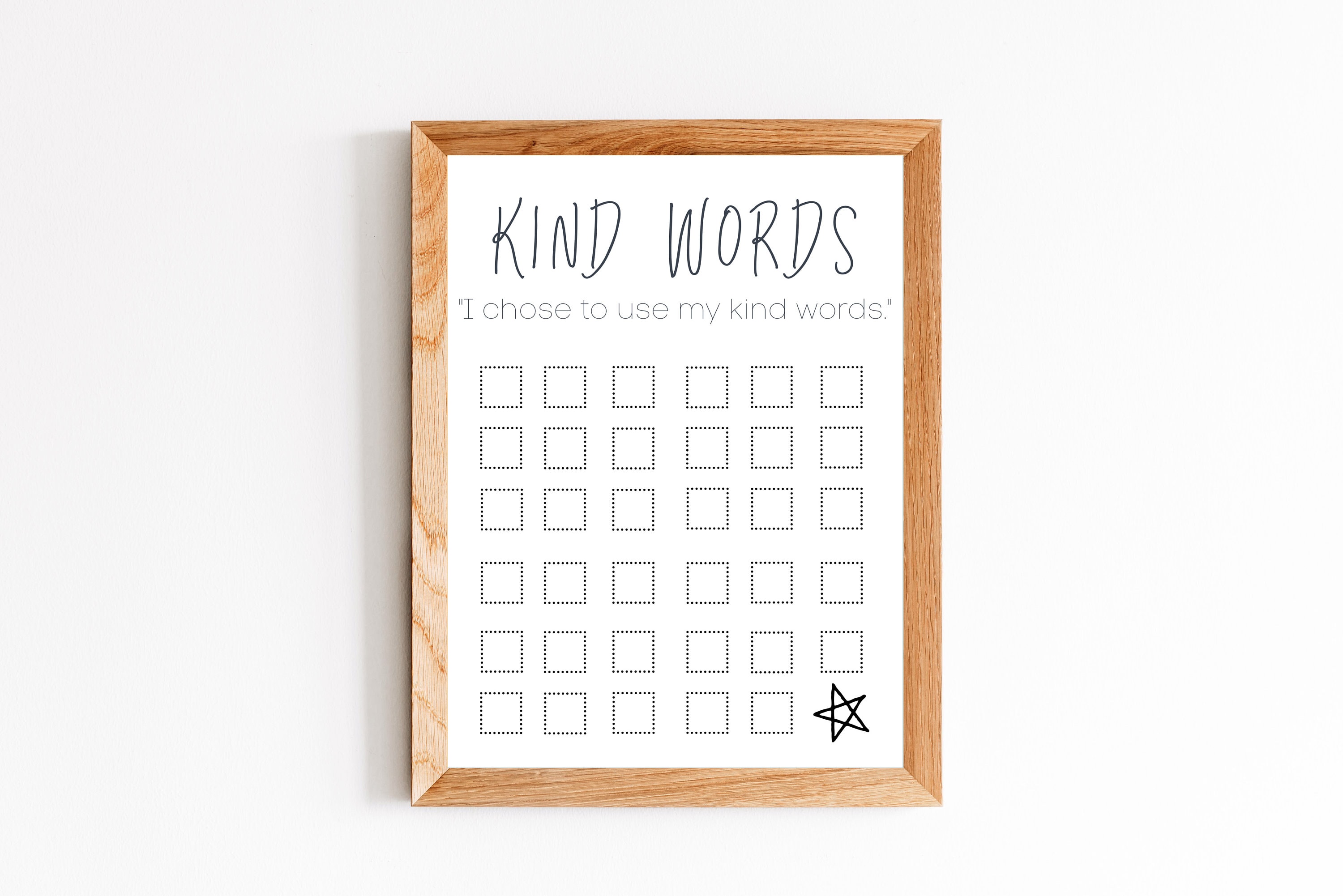 Kid Kind Words Chart, Minimal Kind Words Chart, Responsibility Chart ...