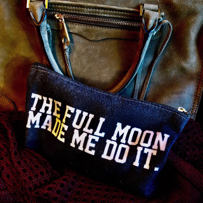 Full Moon Canvas Pouch - Etsy