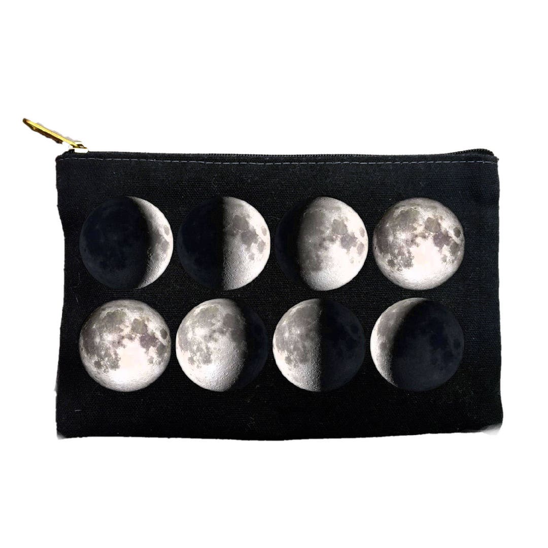 Moon Phases FULL MOON Canvas Pouch Makeup Bag - Etsy