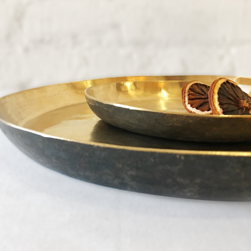 Brass Platter Bowl - Etsy