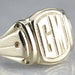 Men's Gold Signet Ring, "gm" Monogram, Yellow Gold Ring, Statement Ring ...