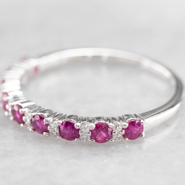 Ruby Wedding Band - Etsy