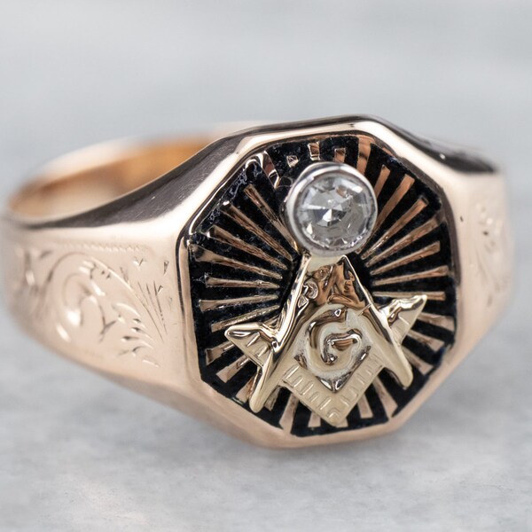 Antique Masonic Ring - Etsy