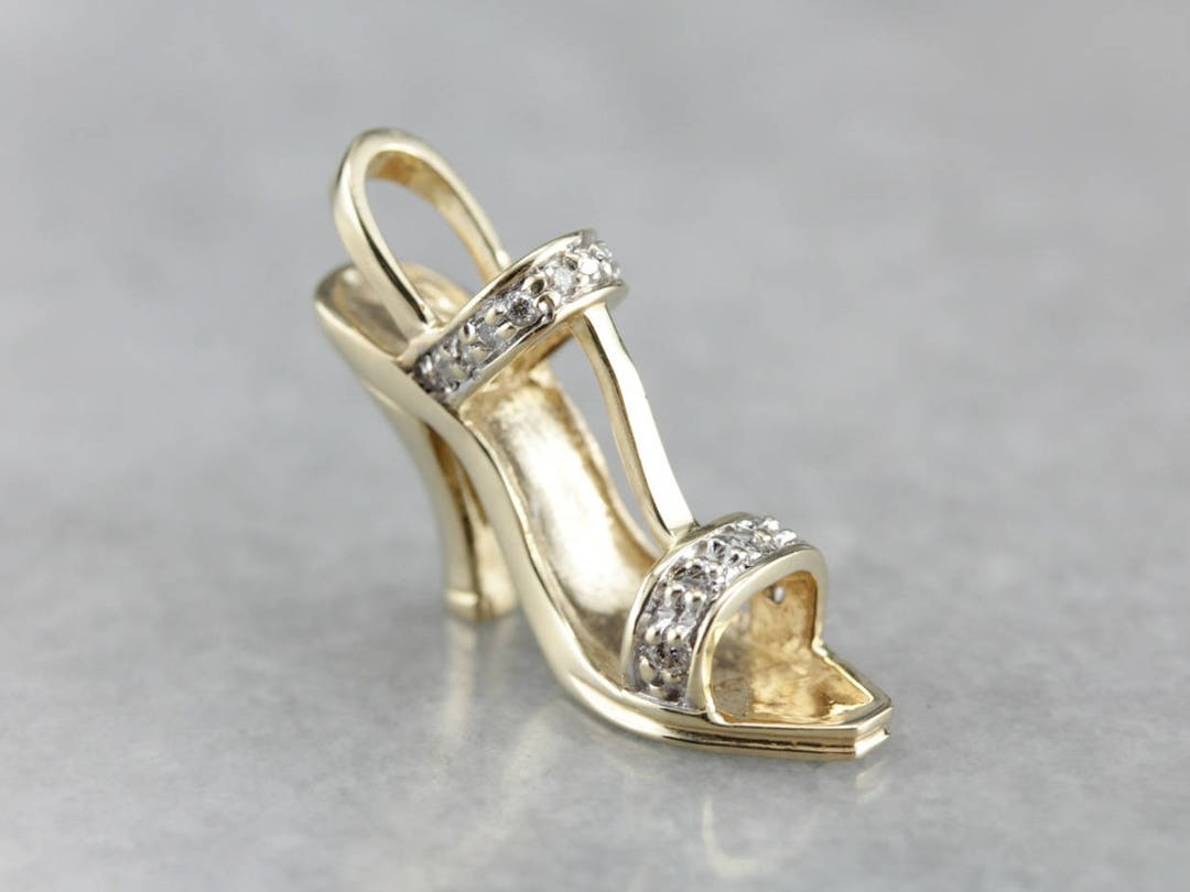 Diamond Stiletto, High Heel Pendant, Diamond Anniversary - Etsy