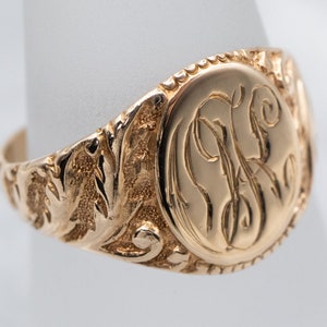 Victorian Monogramed Signet Ring, Unisex Ring, ok Monogram, Antique ...