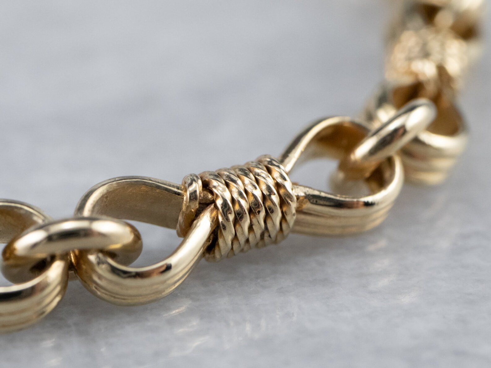 Vintage 14K Yellow Gold Nautical Link Bracelet, 7 Inches - Etsy
