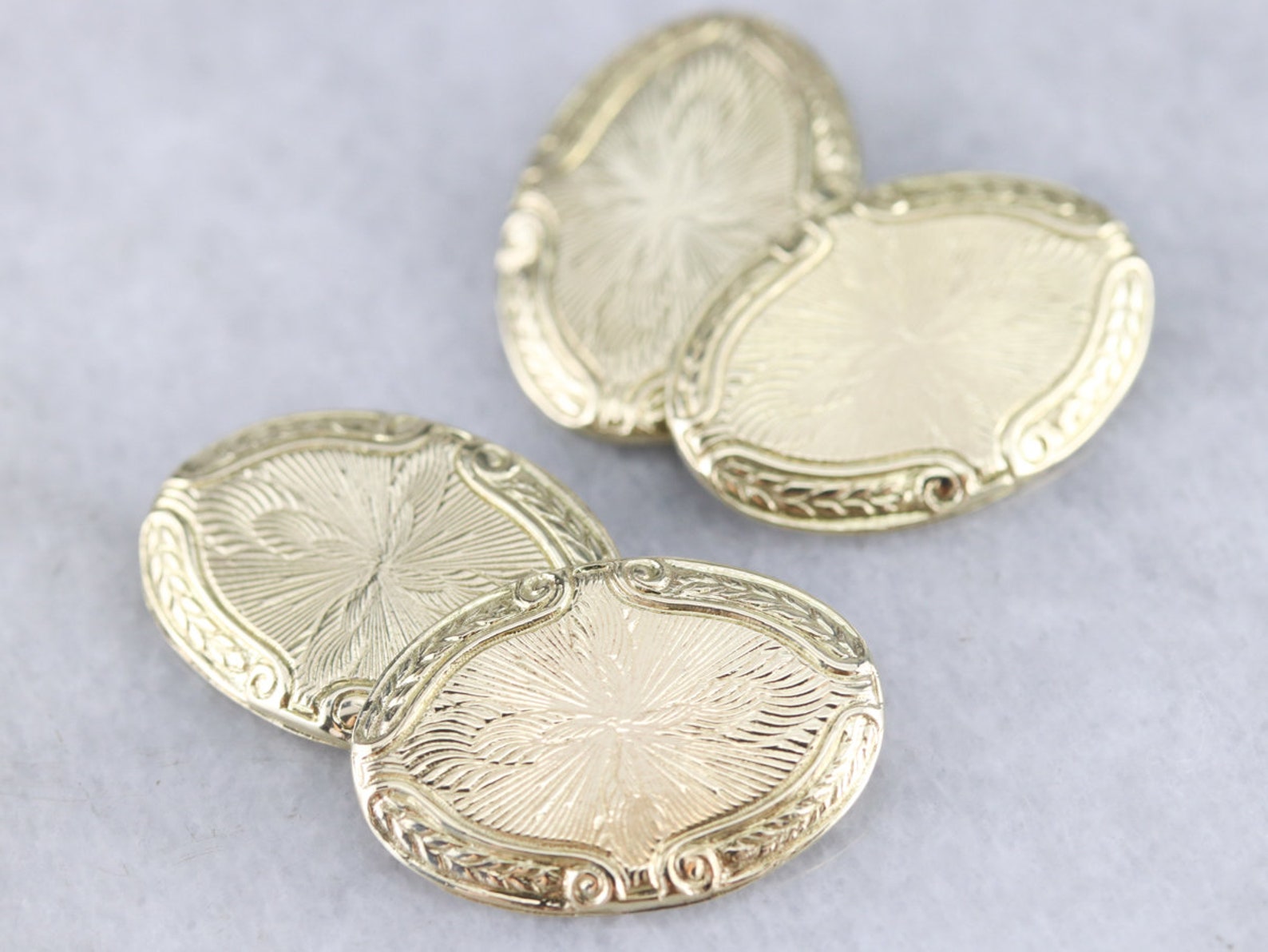 Early Retro Era Cufflinks Yellow Gold Cufflinks Vintage - Etsy